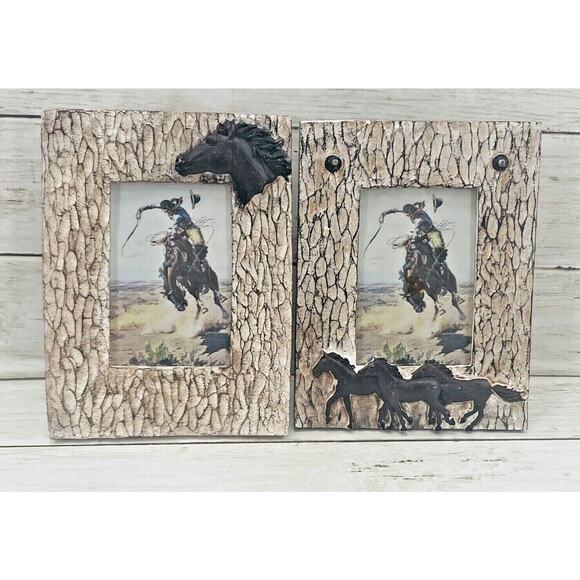 Unbranded | Accents | 2 Western Country Rustic Cowboy Wild West Horses ...